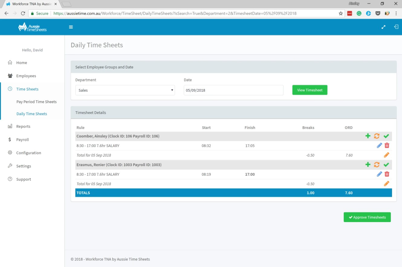 Aussie Time Sheets Workforce TNA Reviews, Cost & Features | GetApp ...