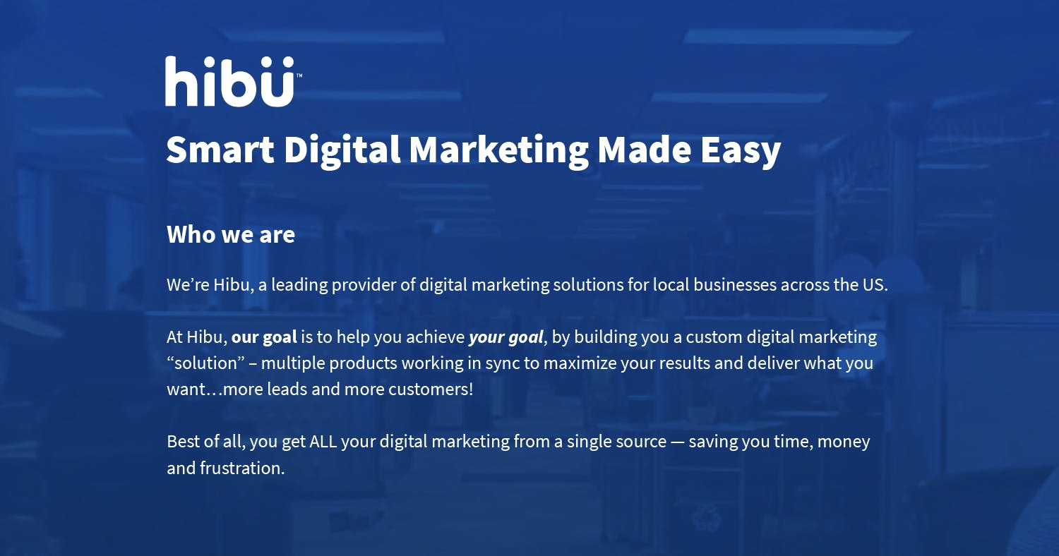 Hibu Pricing, Alternatives & More 2023 | Capterra