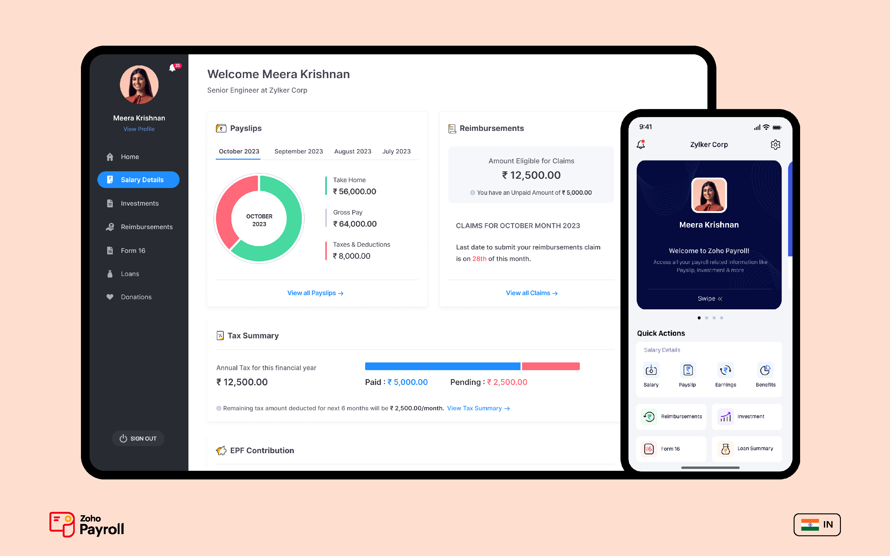 Zoho Payroll Price, Features, Reviews & Ratings - Capterra India
